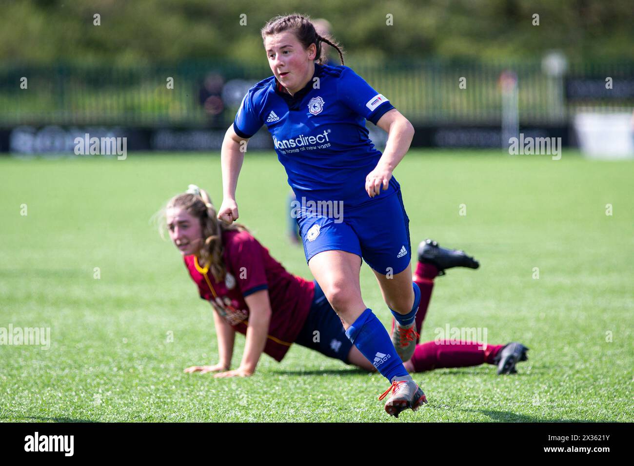 Cardiff Met v Cardiff City in the Welsh Women's Cup Final at Bryntirion ...