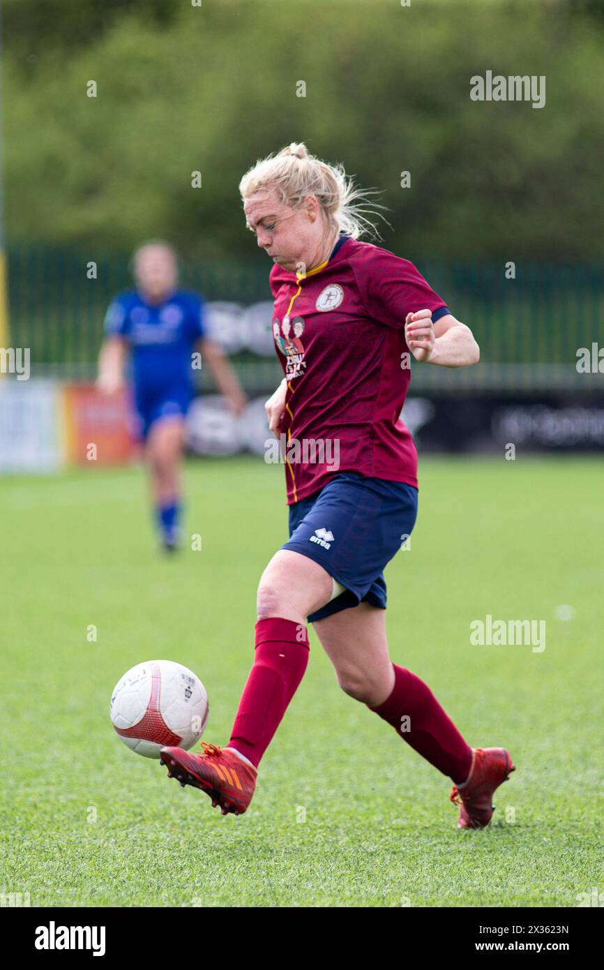 Cardiff Met v Cardiff City in the Welsh Women's Cup Final at Bryntirion ...