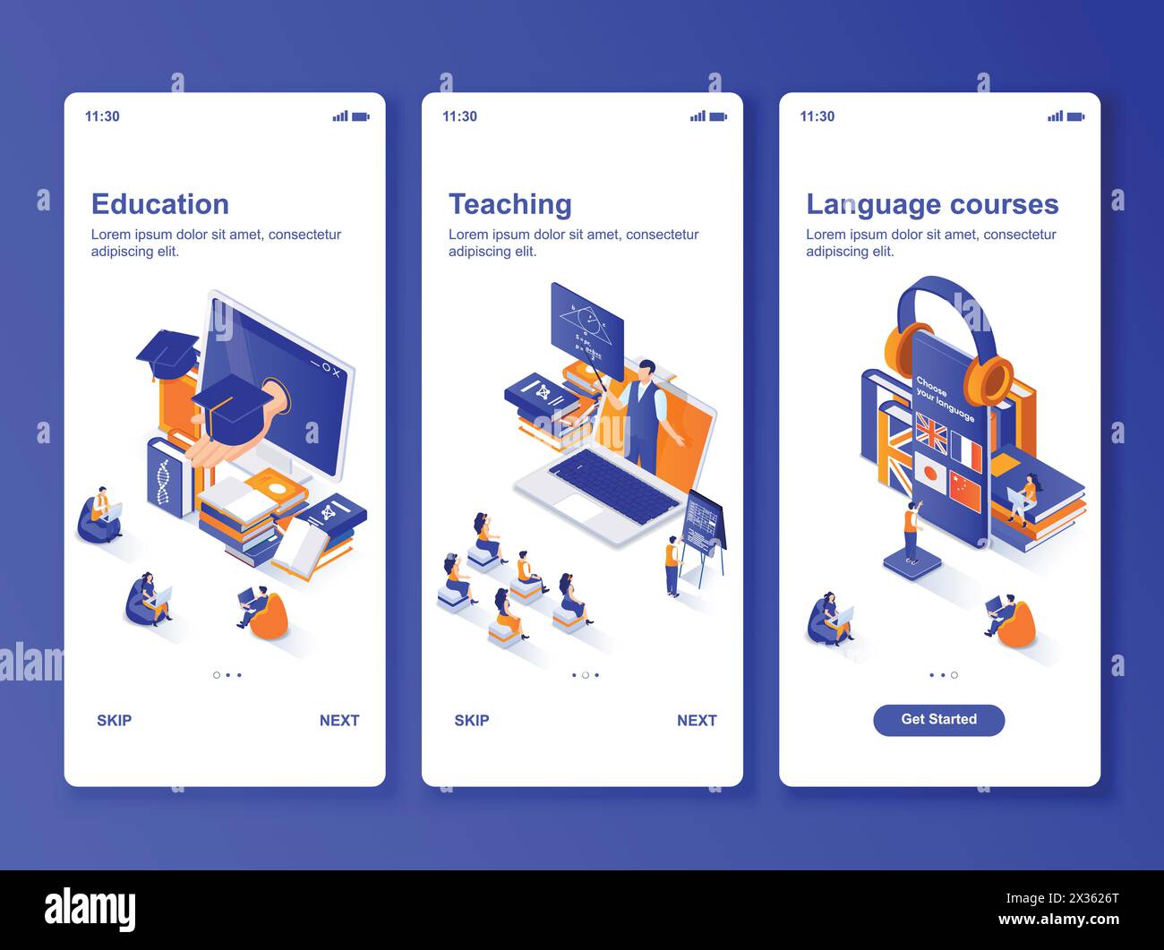 Mobile teaching class Stock Vector Images - Alamy