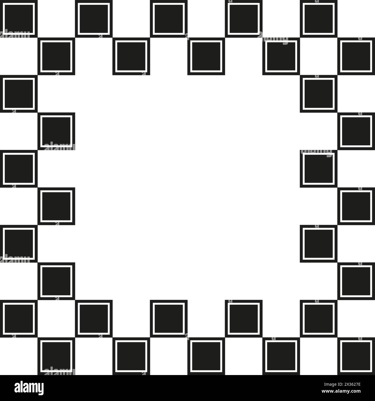 Geometric square frame. Abstract border design. Continuous tile pattern ...