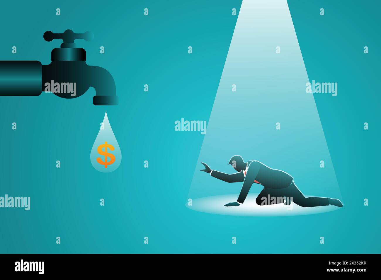 Vector illustration of business concept, helpless businessman ... Vector illustration of business concept, helpless businessman ...