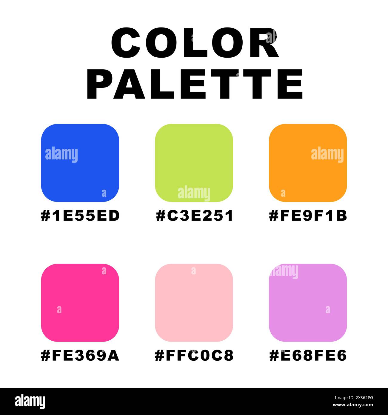 Vector Illustration With Palette Color Matching Palette Fashion Trend