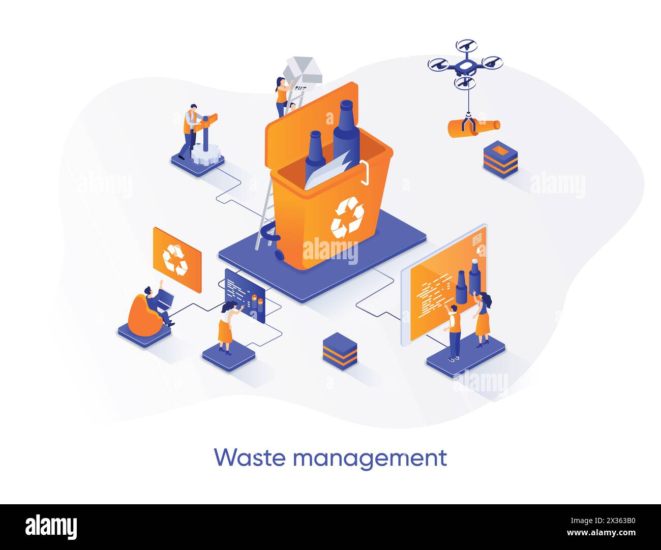 Recycle trash person 3d Stock Vector Images - Alamy