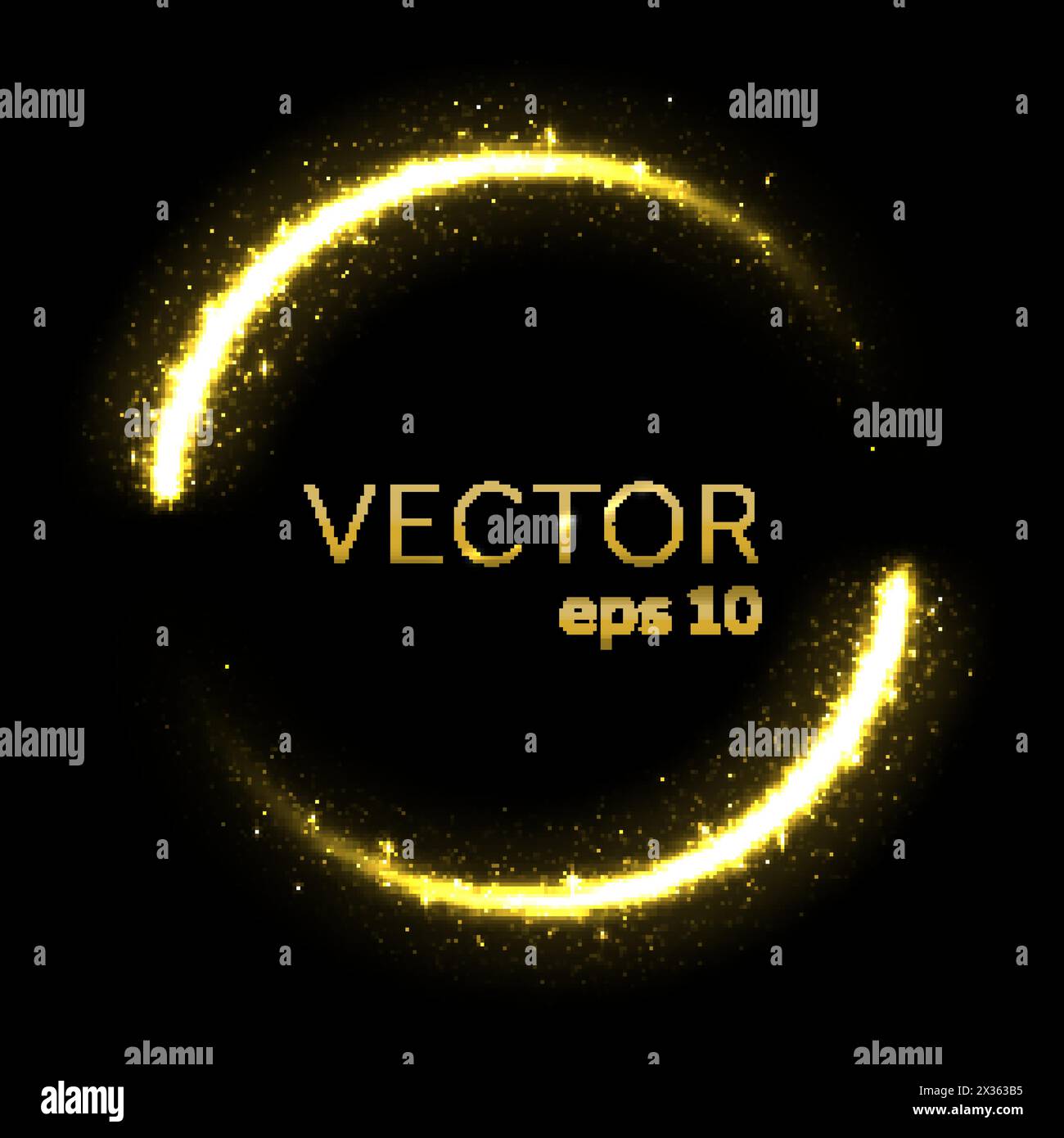 Gold glittering star dust lights circle twirl Stock Vector Image & Art - Alamy
