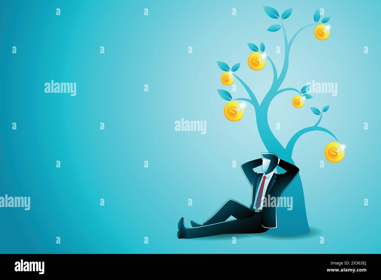 Man leaning against tree silhouette Stock Vector Images - Alamy