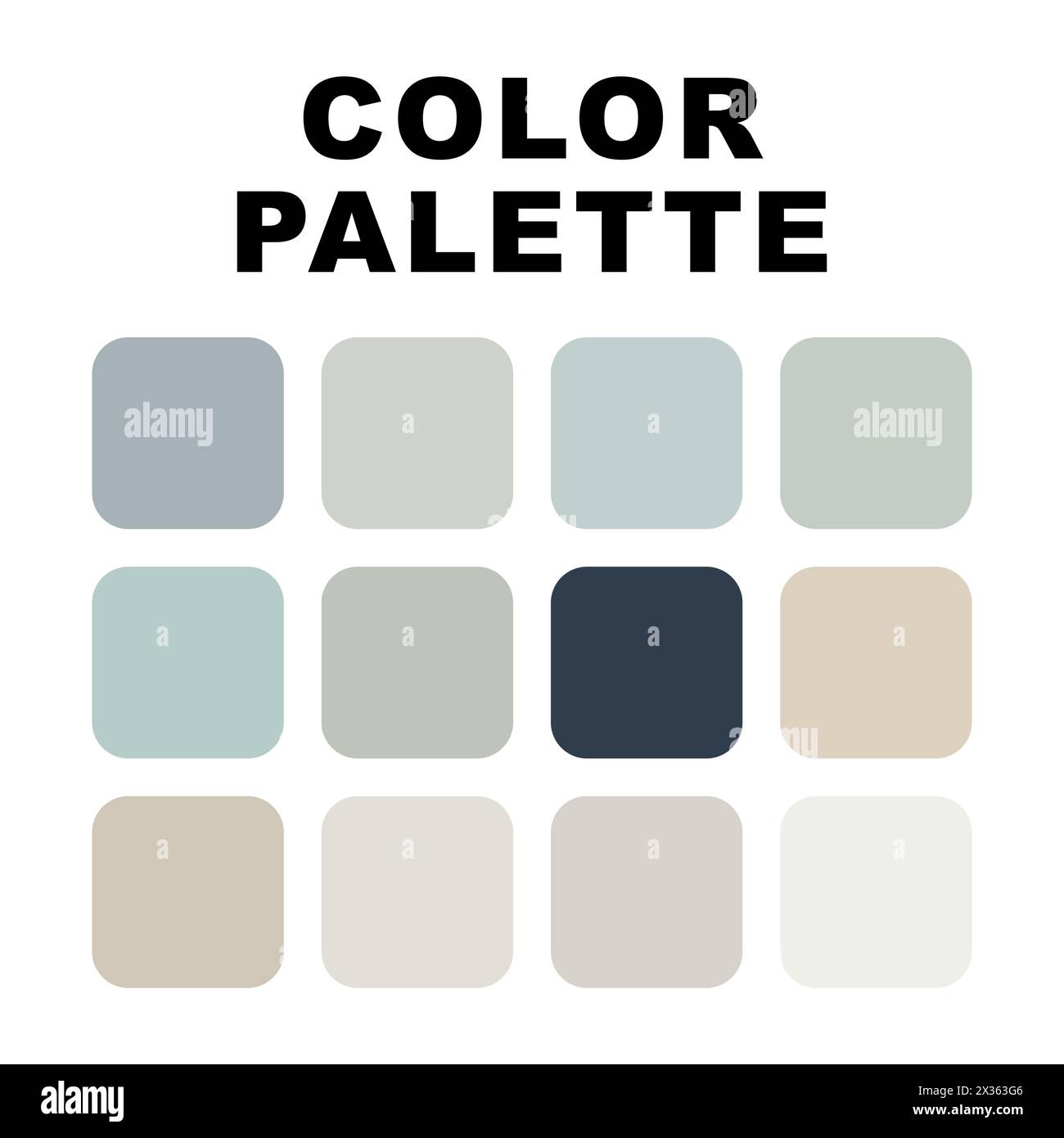 Vector Illustration With Palette Color Matching Palette Fashion Trend Color Guide Palette Rgb
