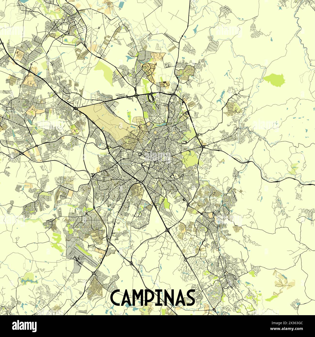 Campinas map hi-res stock photography and images - Alamy