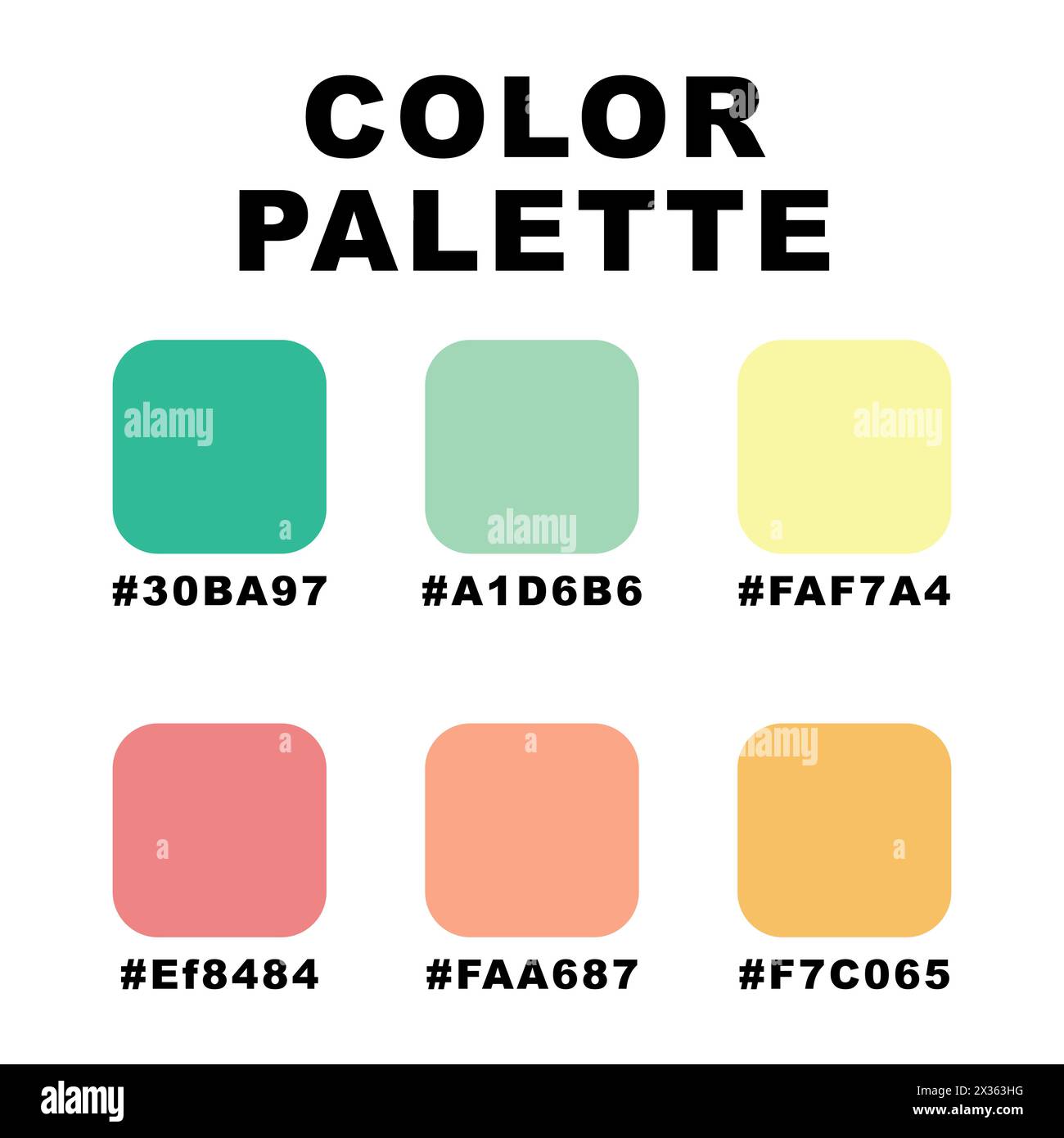 Vector illustration with palette. Color matching palette. Fashion Trend ...