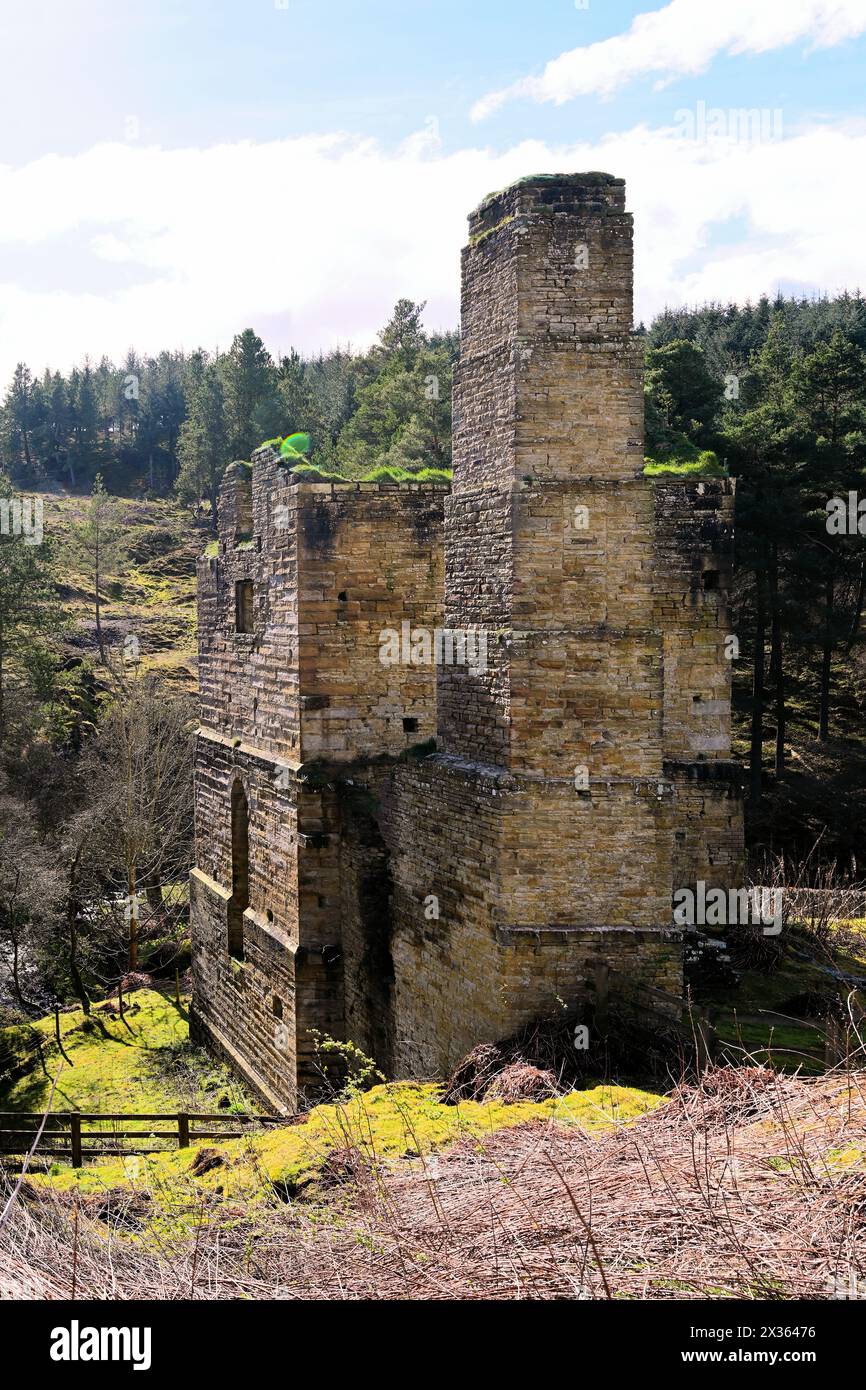 Shildon steam pump engine house ruins at Blanchland village ...