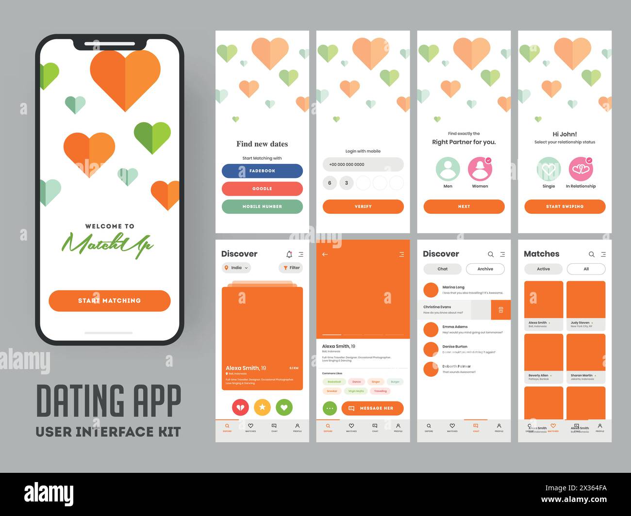 Dating app Stock Vector Images - Alamy