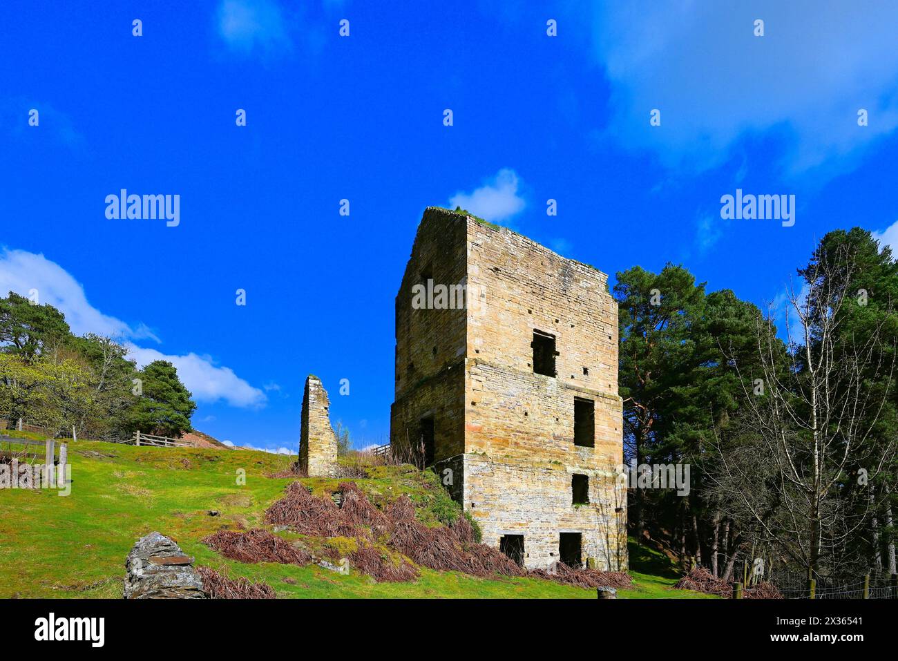 Shildon steam pump engine house ruins at Blanchland village ...