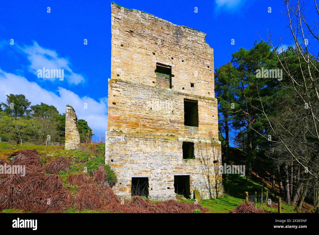 Shildon steam pump engine house ruins at Blanchland village ...