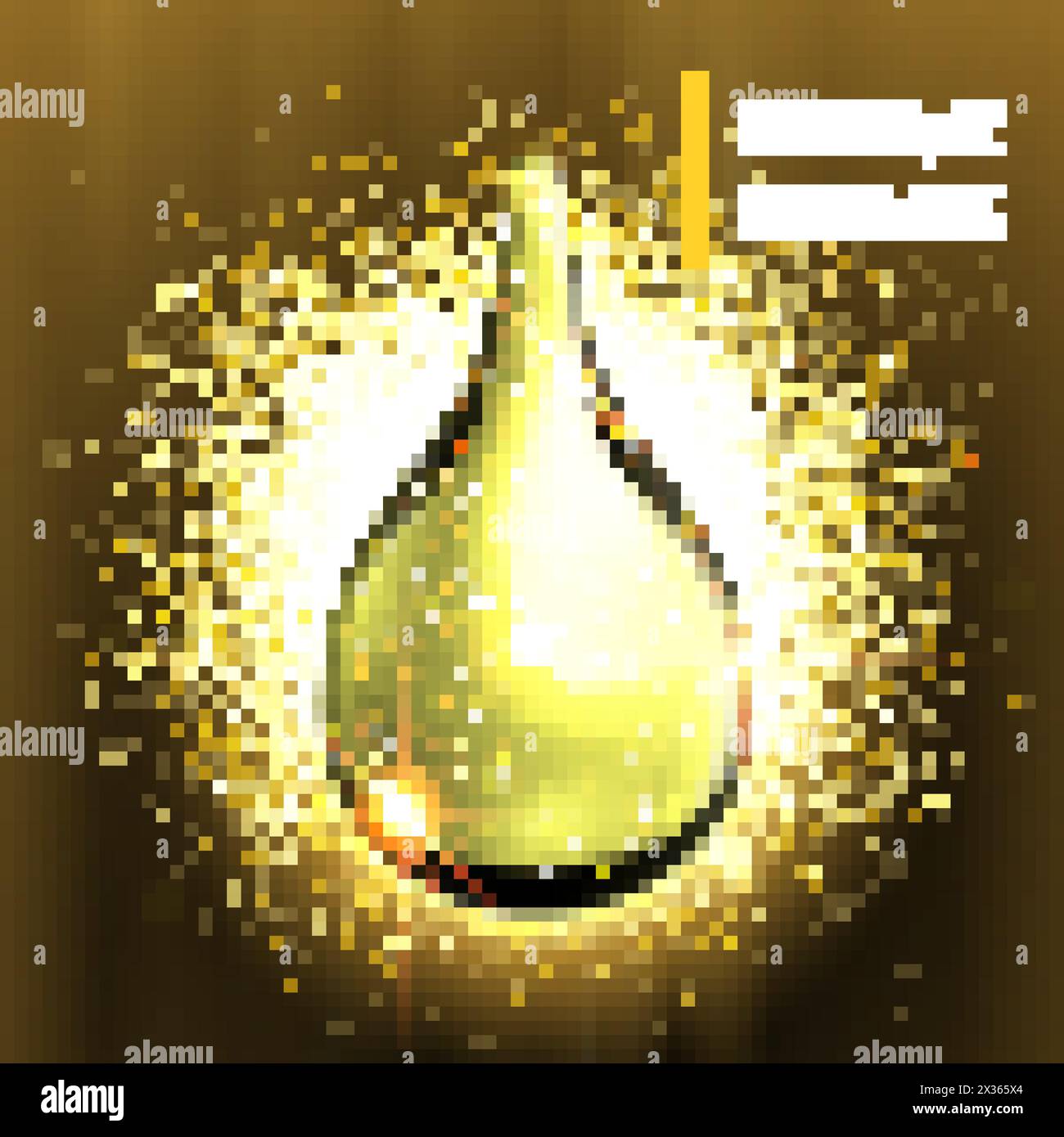 Vector oil drop. Supreme collagen essence. Premium gold shining serum ...