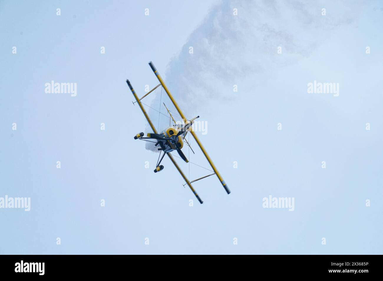 Sanford, Florida, USA, April 21, 2024, Pilot Michael Goulian flies his ...
