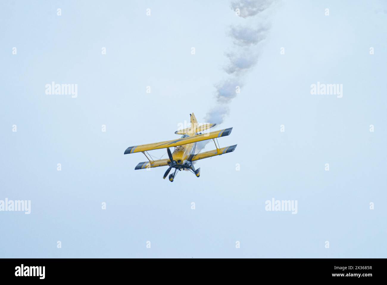 Sanford, Florida, USA, April 21, 2024, Pilot Michael Goulian flies his ...