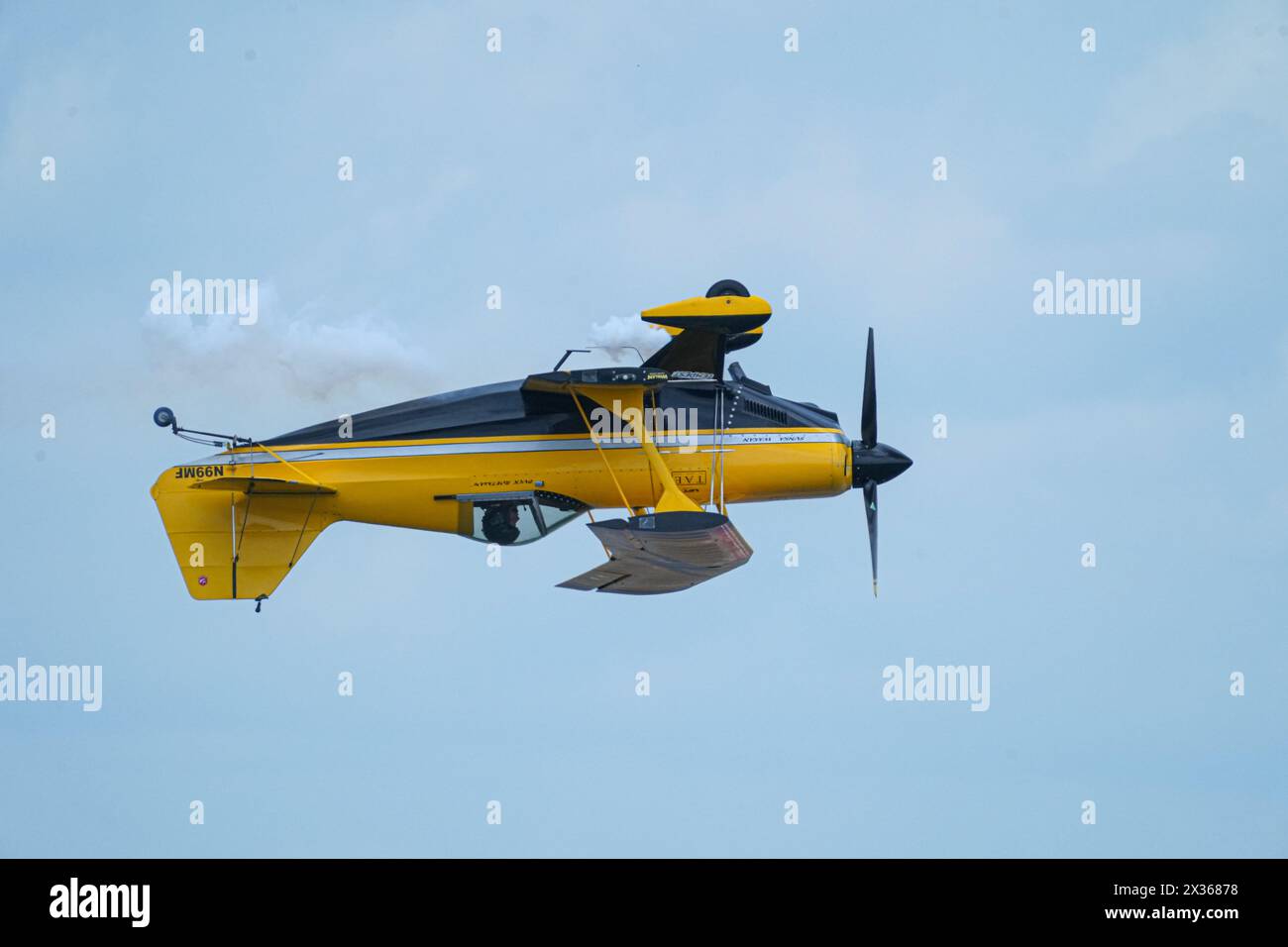 Sanford, Florida, USA, April 21, 2024, Pilot Michael Goulian flies his ...