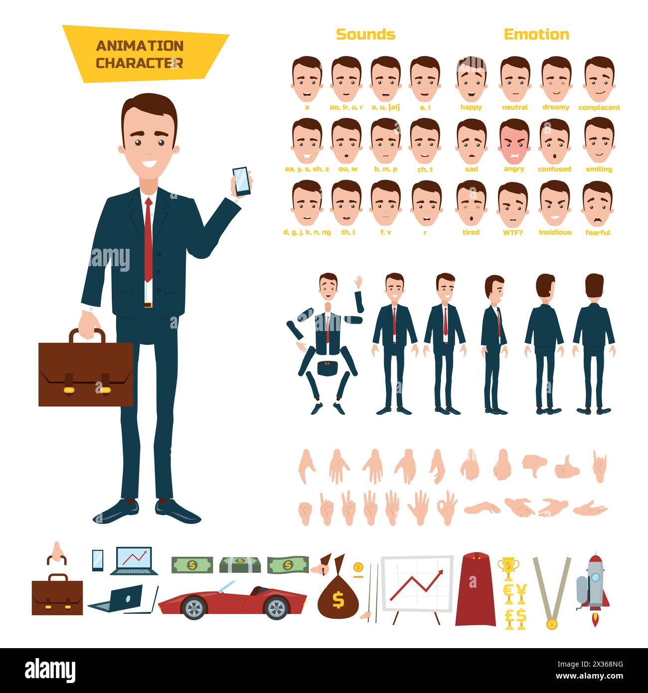 Surprised by car Stock Vector Images - Alamy