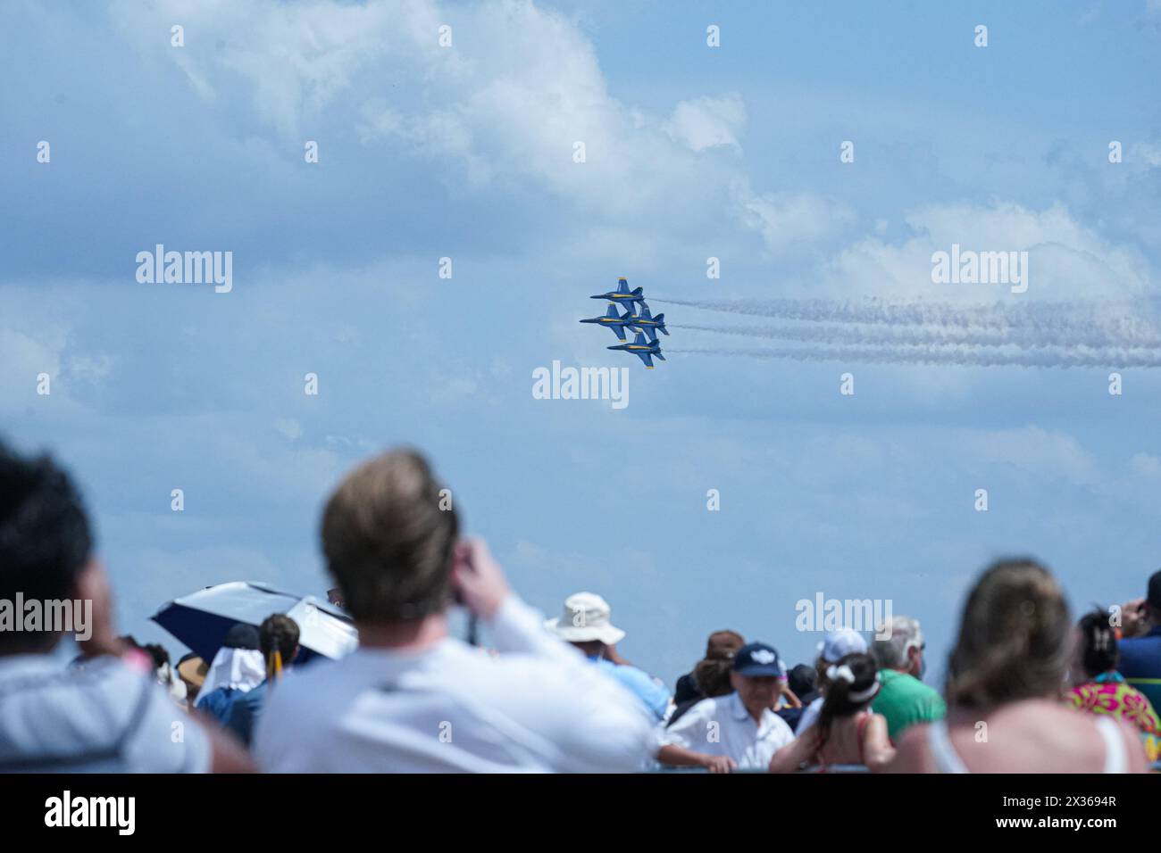 Sanford, Florida, USA, April 21, 2024, Spectators watch the Blue Angels ...