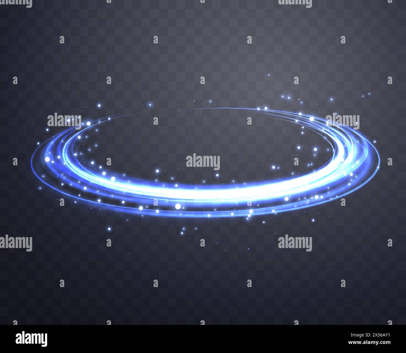 Glowing blue magic rings. Dynamic orbital flare halo ring. Neon ...