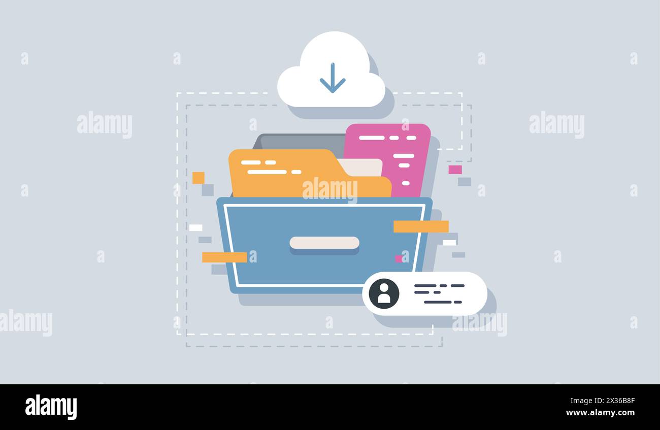 Archive icon flat element. Vector illustration of archive icon flat ...