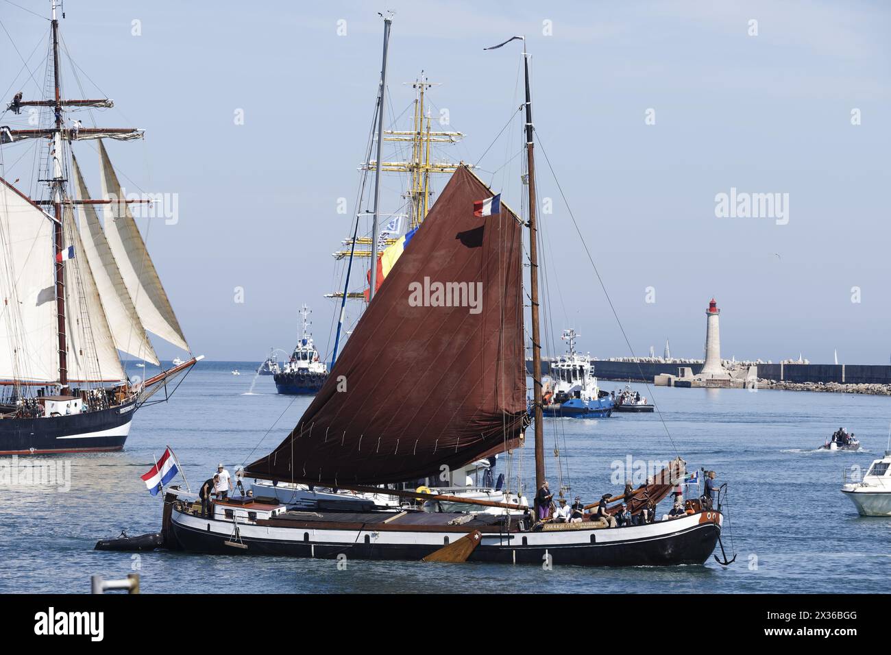 Sete, France. 18th April, 2022. A boat from the Netherlands at ...