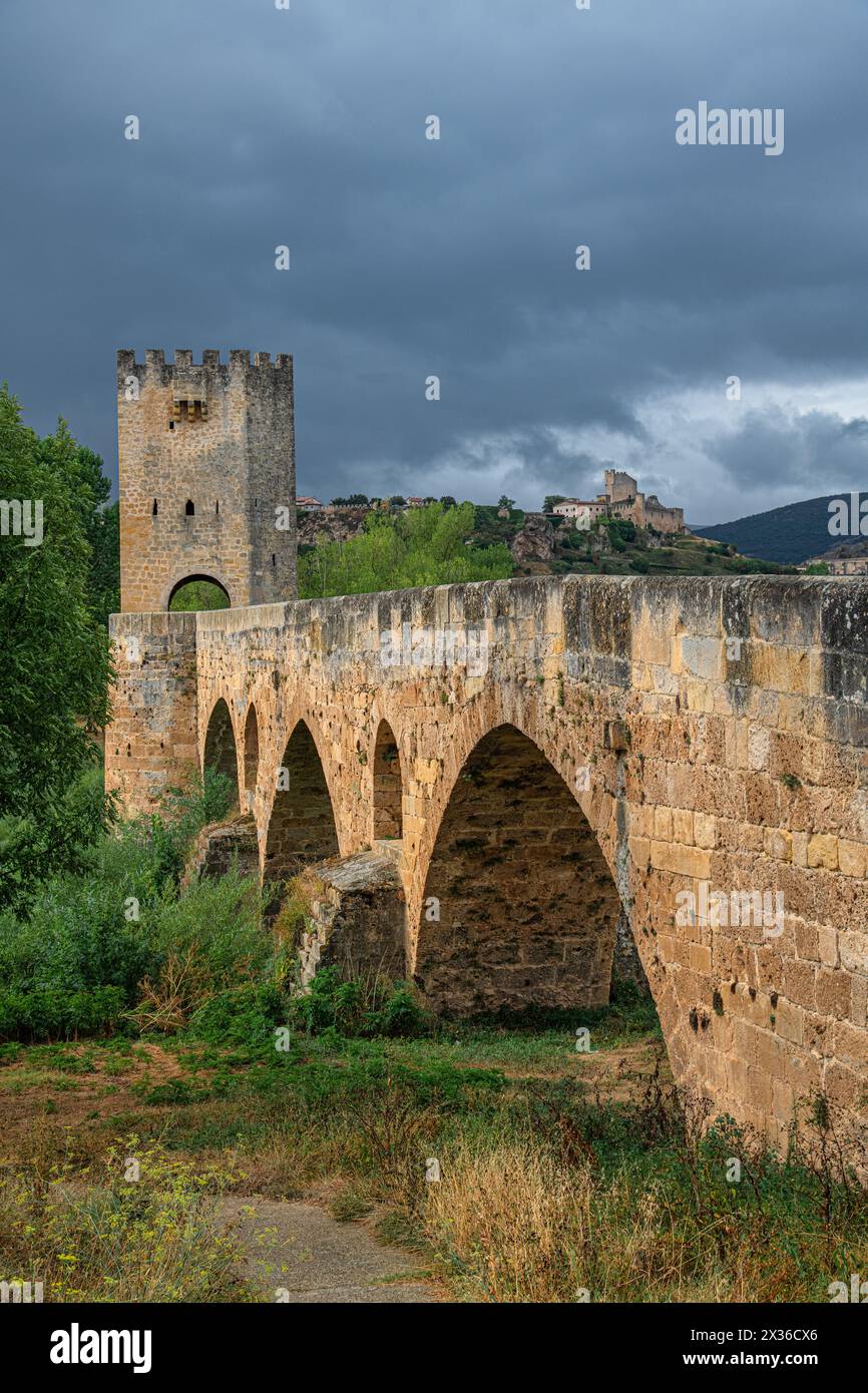 Frías Medieval Bridge, 13th Century Gothic Style, Ebro River, Frías ...