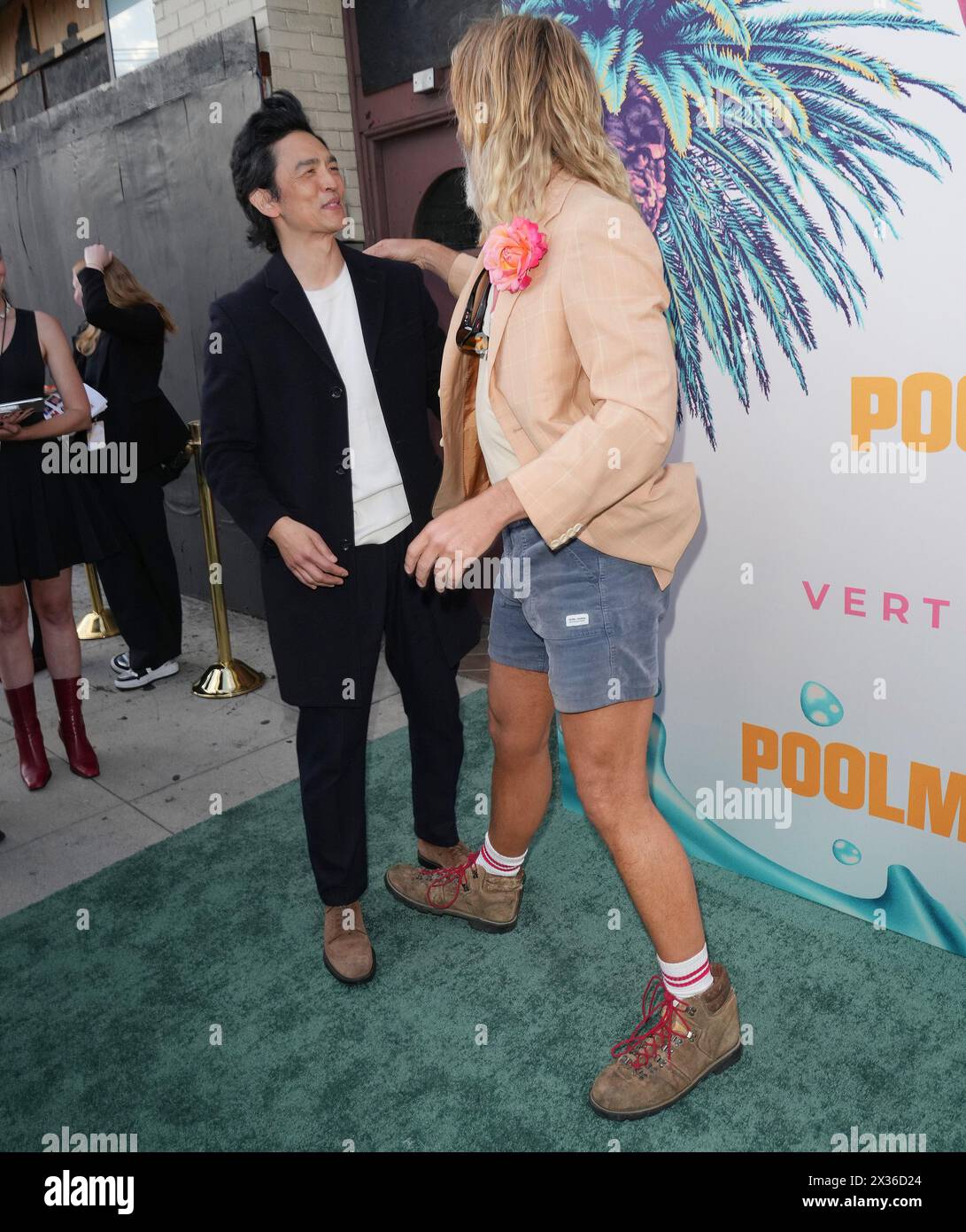 Los Angeles, USA. 24th Apr, 2024. (L-R) John Cho and Chris Pine reunite ...