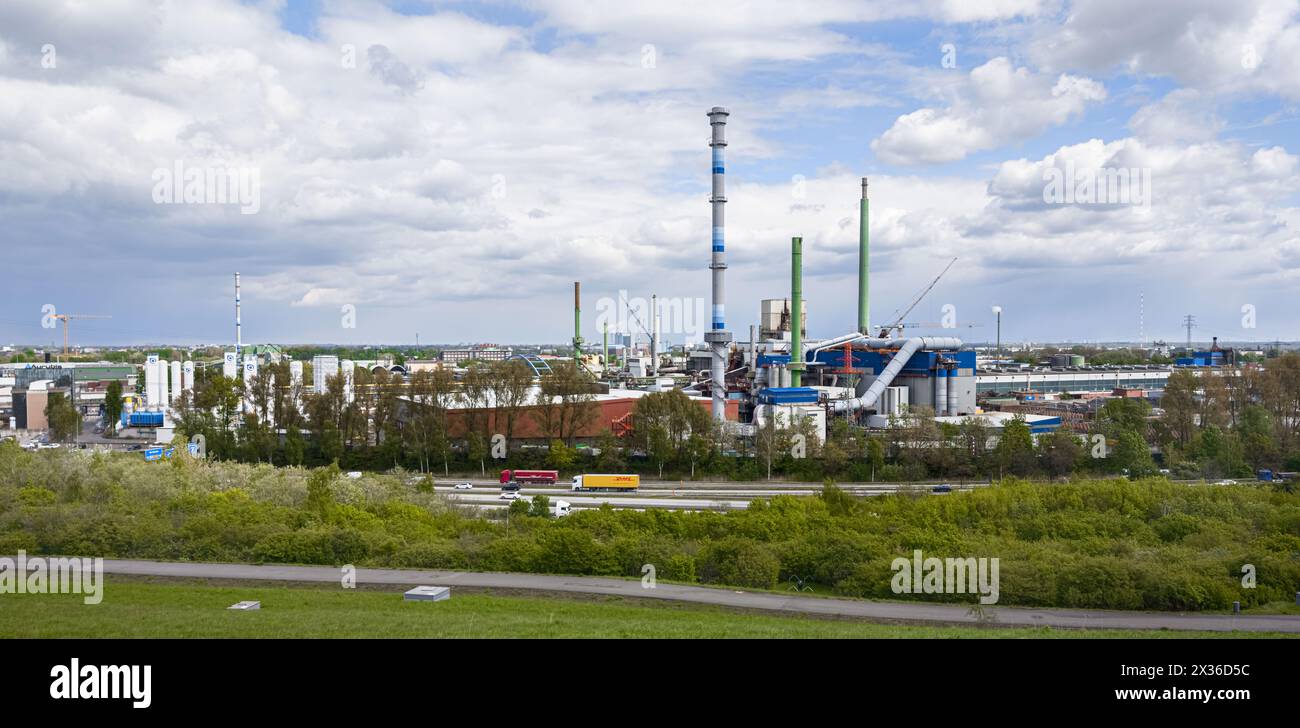 Hamburg, Germany. 23rd Apr, 2024. View of the Aurubis copper smelter ...