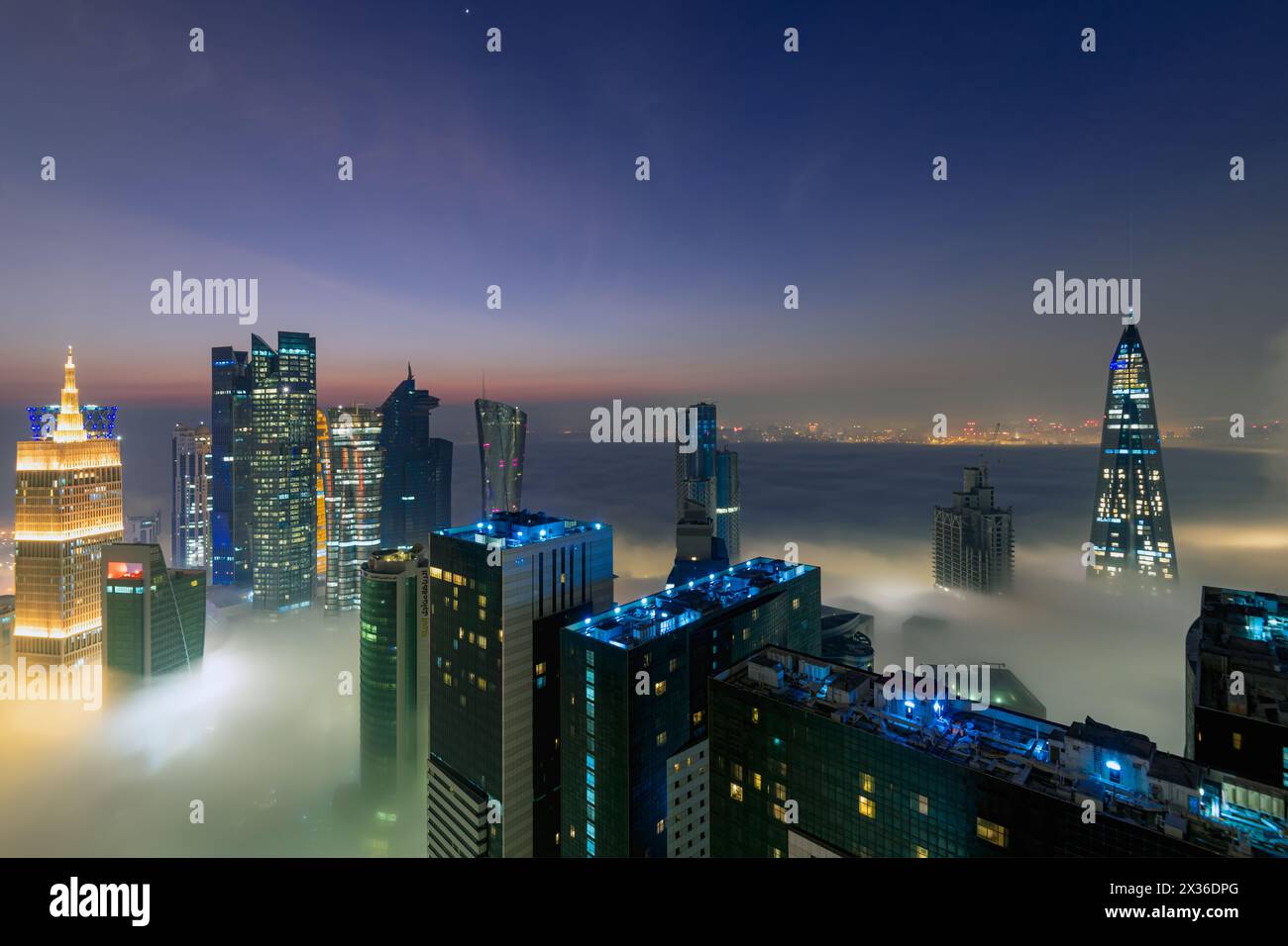 Doha aerial view west hi-res stock photography and images - Alamy