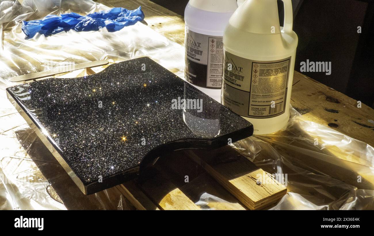 DIY home project building counter tops out of 1/2 plywood and stone ...