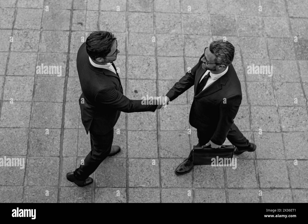 Businessman handshake with partner. Business men in suit shaking hands ...
