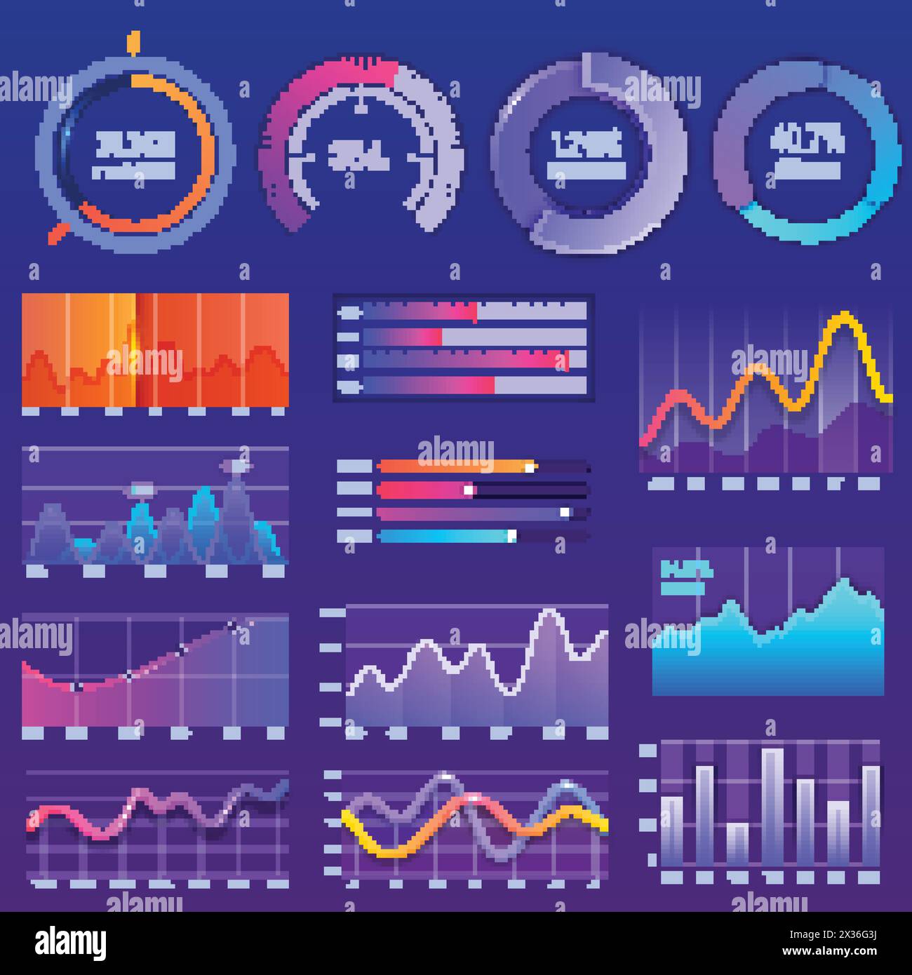 3D chart and graphic. Diagram with options and workflow charts ...