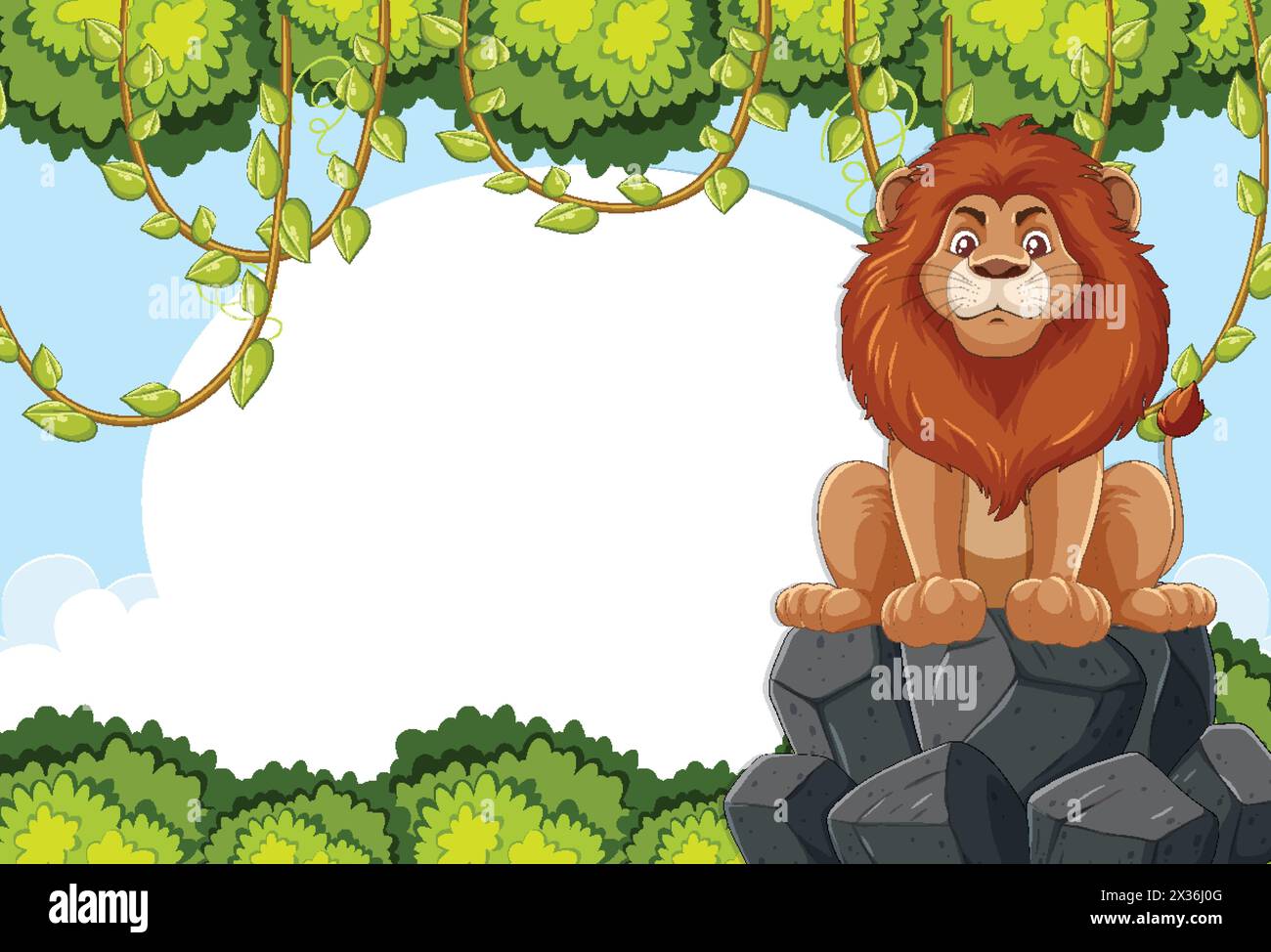 Lion under the trees hi-res stock photography and images - Alamy