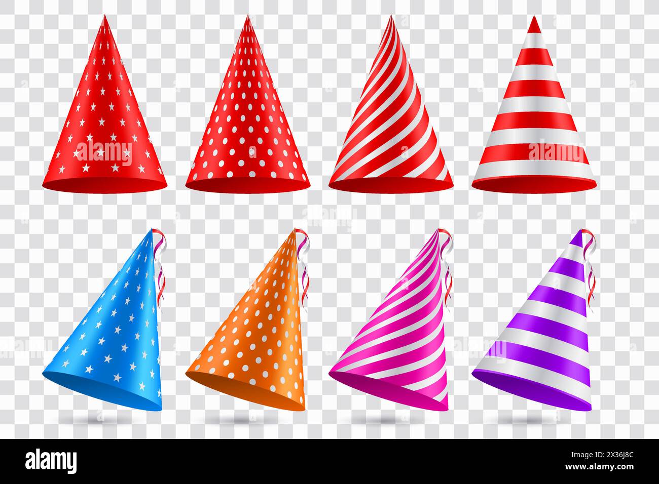 Paper cone hats Stock Vector Images - Alamy