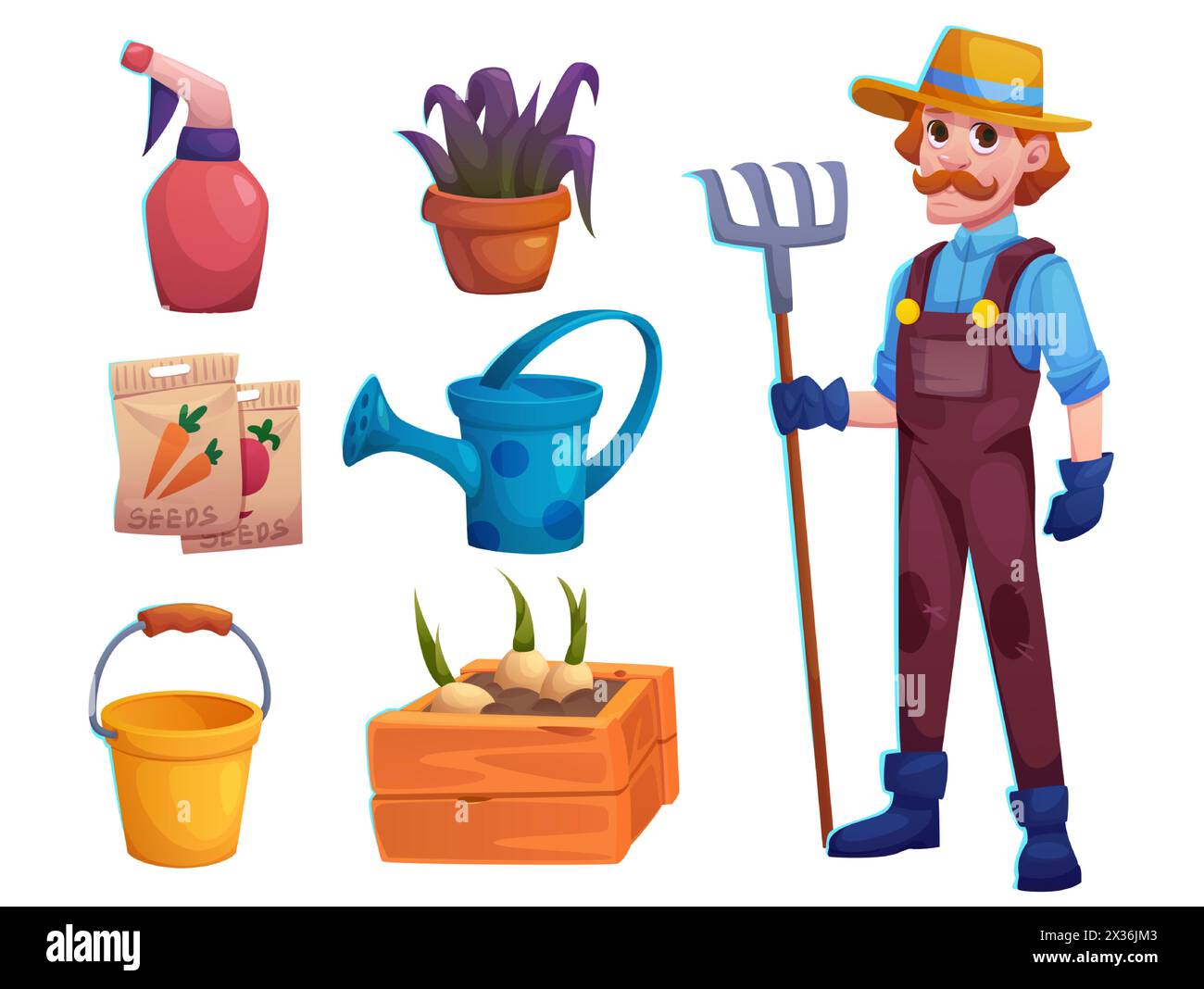 Greenhouse produce worker Stock Vector Images - Alamy