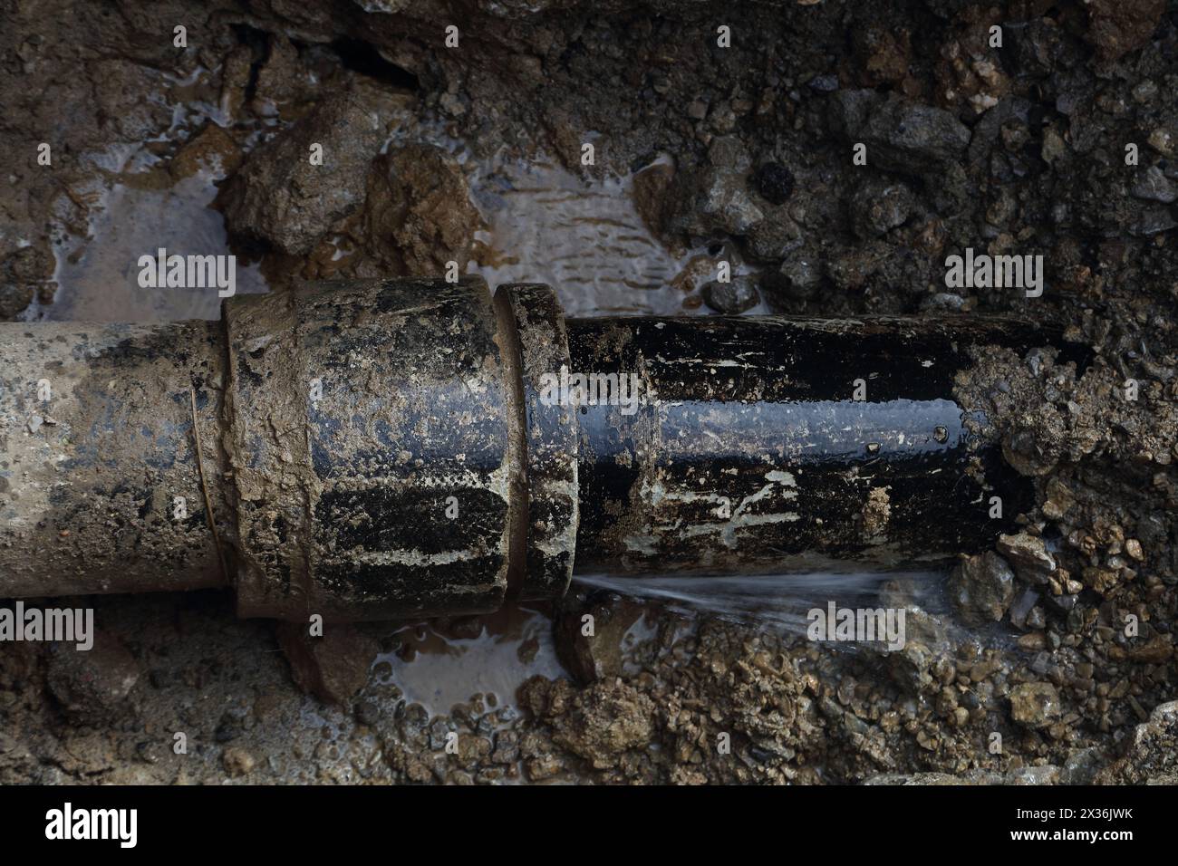 Local water supply pipe dug up again with yet another leak and wasting ...