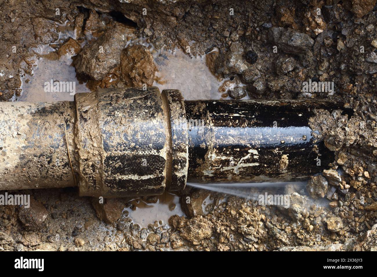 Local water supply pipe dug up again with yet another leak and wasting ...