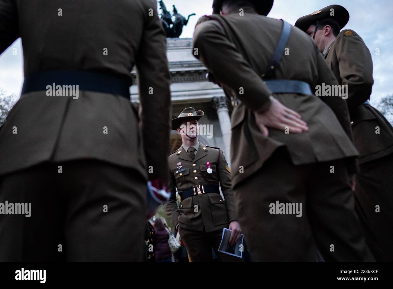 People gather for the dawn service in commemoration for Anzac Day at ...