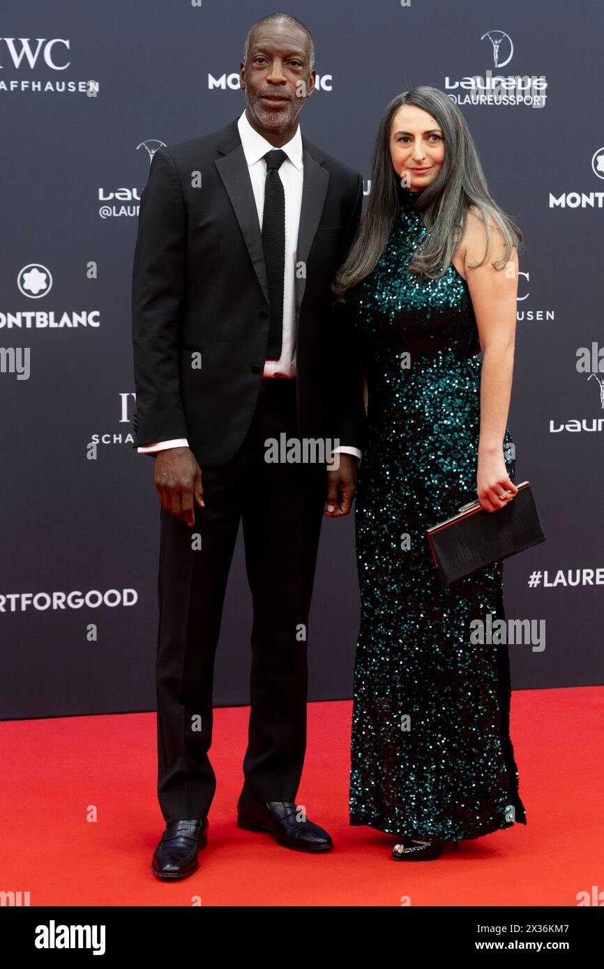 Madrid, Spain. 22nd Apr, 2024. Michael Johnson and Armine Shamiryan ...