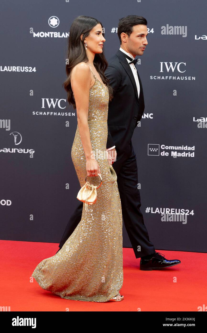 Madrid, Spain. 22nd Apr, 2024. Lidia Torrent and Jaime Astrain pose on ...