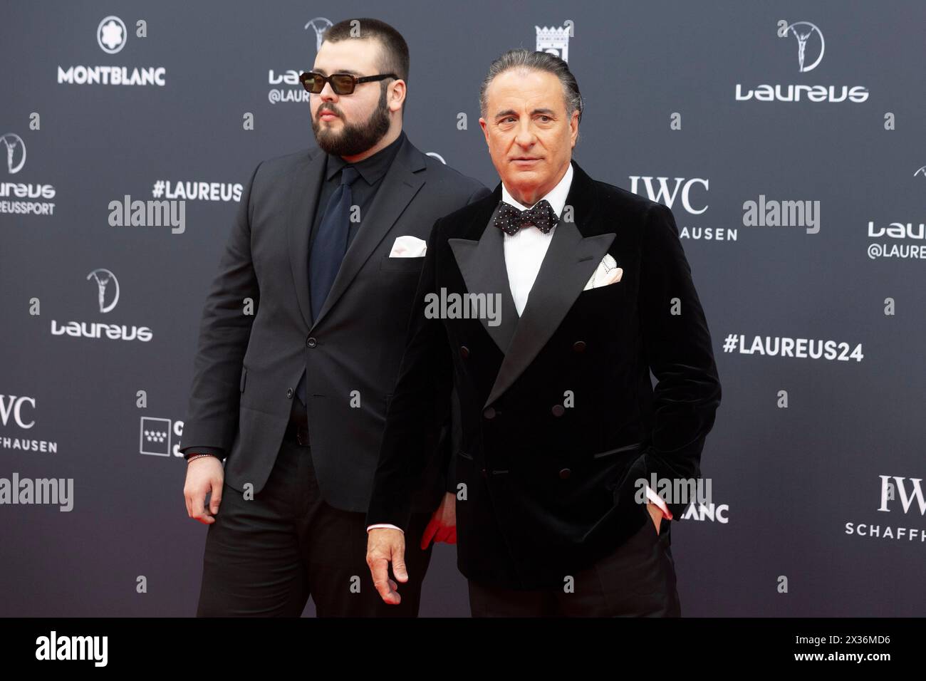 Madrid, Spain. 22nd Apr, 2024. Andy Garcia and his son pose on the red ...
