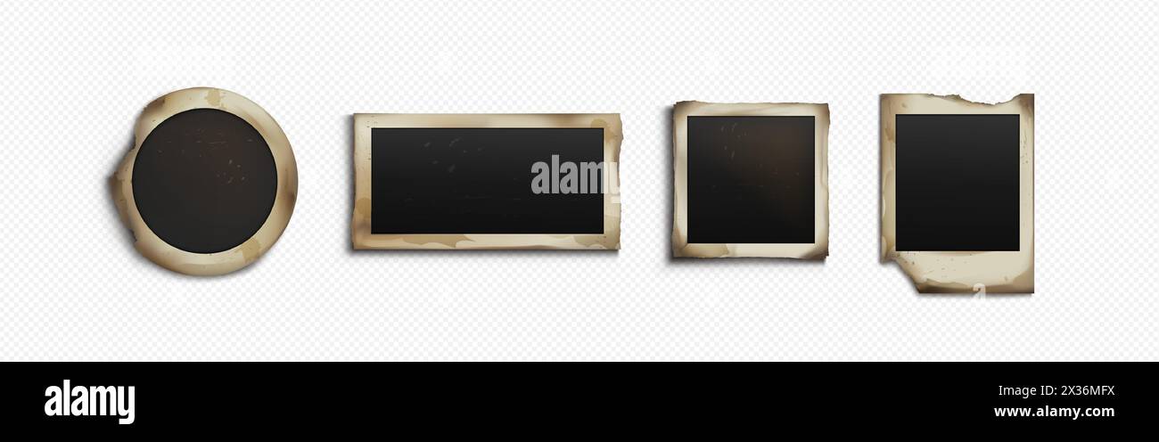 Old photograph edges torn Stock Vector Images - Alamy