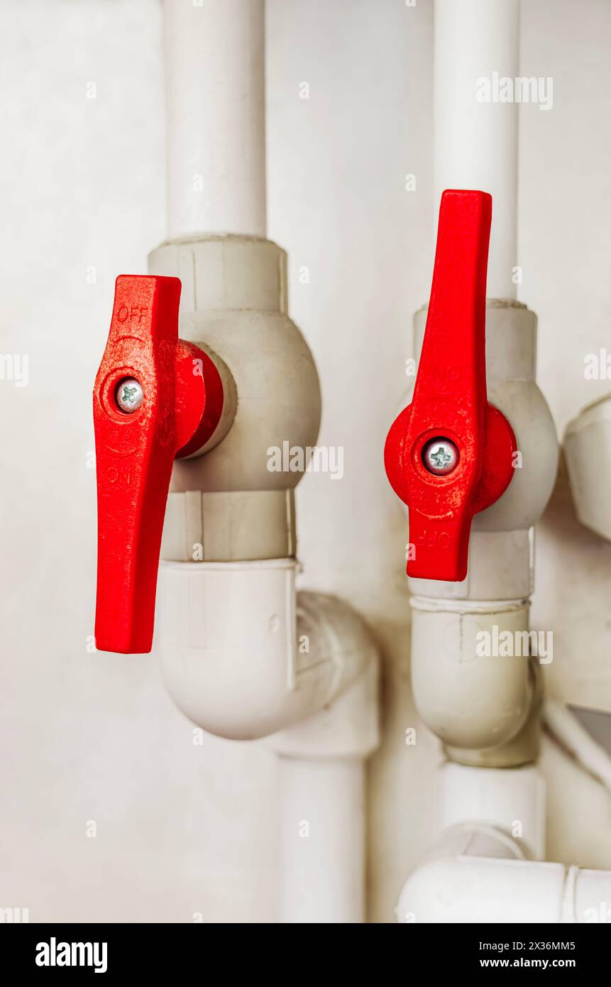 Ball valve used to control flow of water on a pvc pipe that serves as a ...