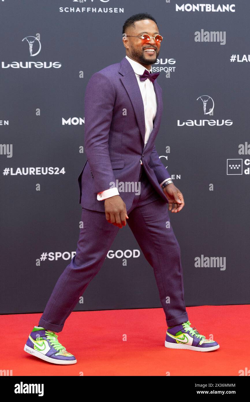 Madrid, Spain. 22nd Apr, 2024. Patrice Evra poses on the red carpet during Montblanc presents ...