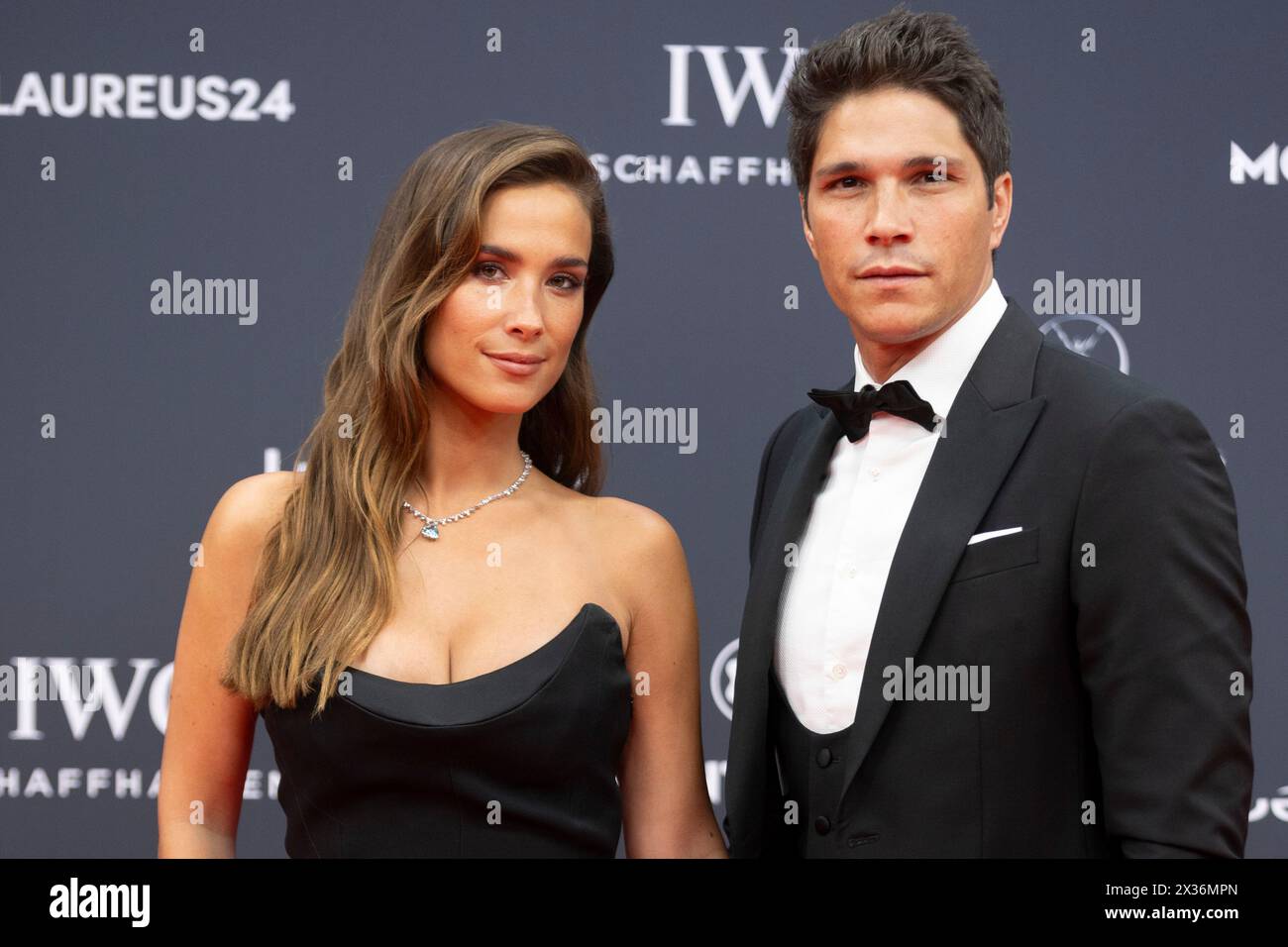 Madrid, Spain. 22nd Apr, 2024. María Pombo and Pablo Castellano pose on ...