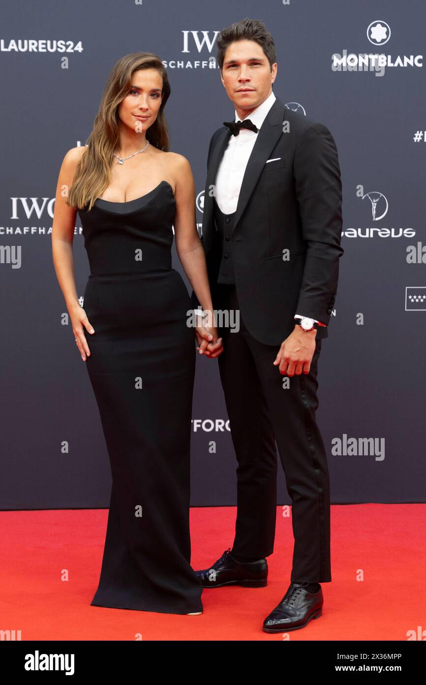Madrid, Spain. 22nd Apr, 2024. María Pombo and Pablo Castellano pose on ...
