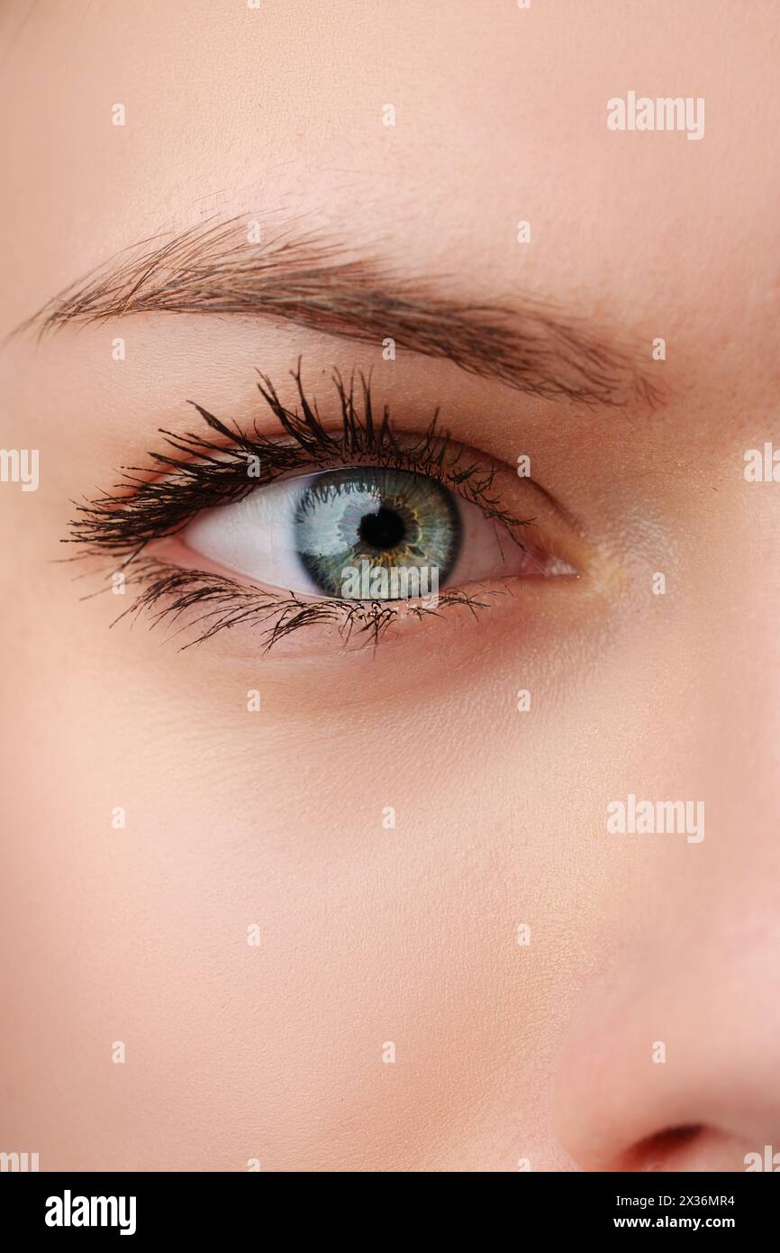 Beautiful blue eye model hi-res stock photography and images - Alamy