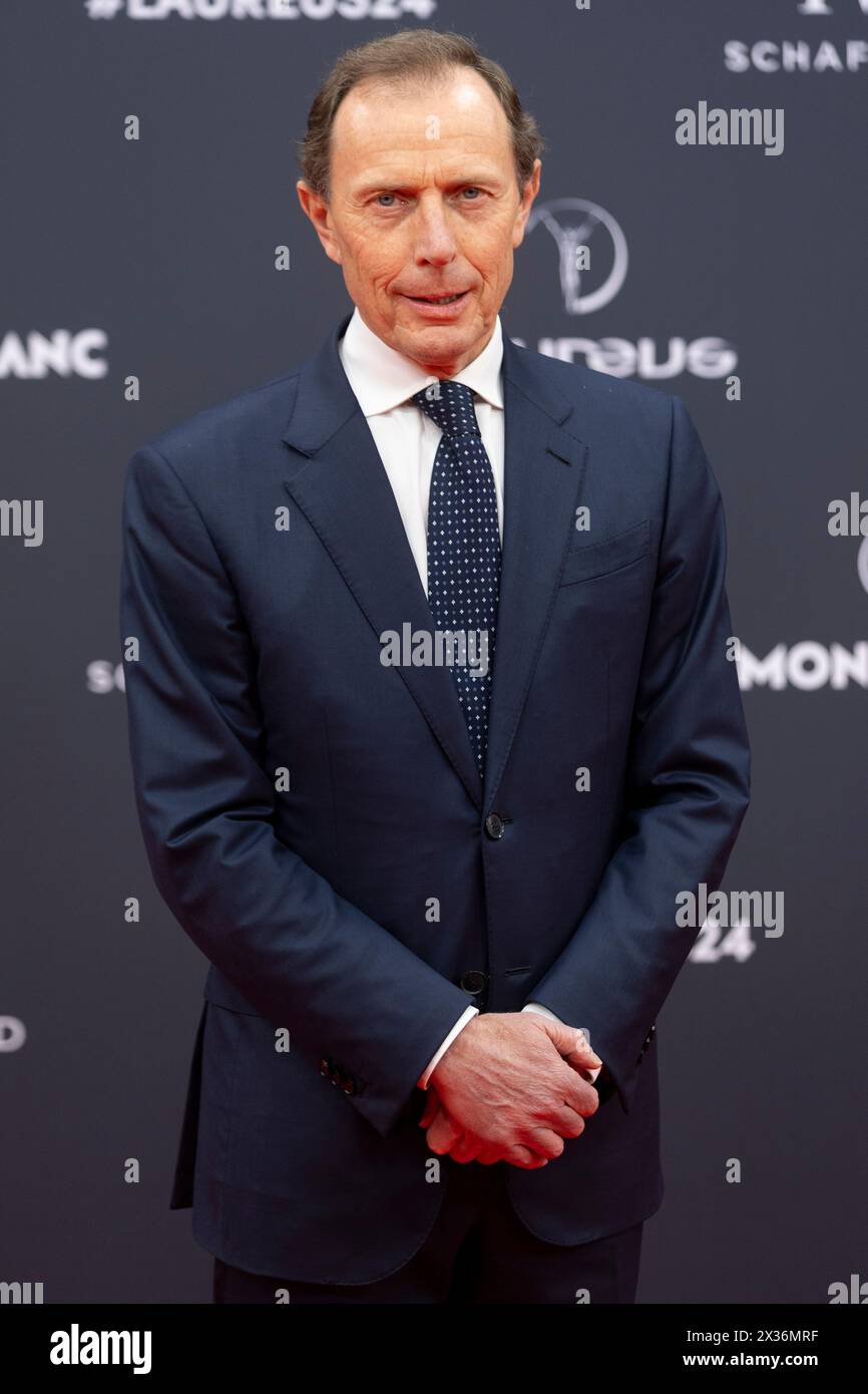 Madrid, Spain. 22nd Apr, 2024. Emilio Butragueño poses on the red ...