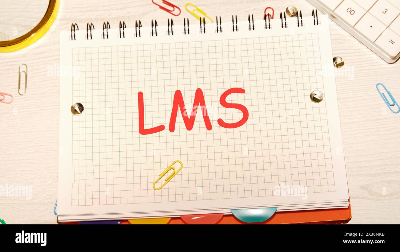 Word cloud concept. LMS - Learning Management System acronym written in ...