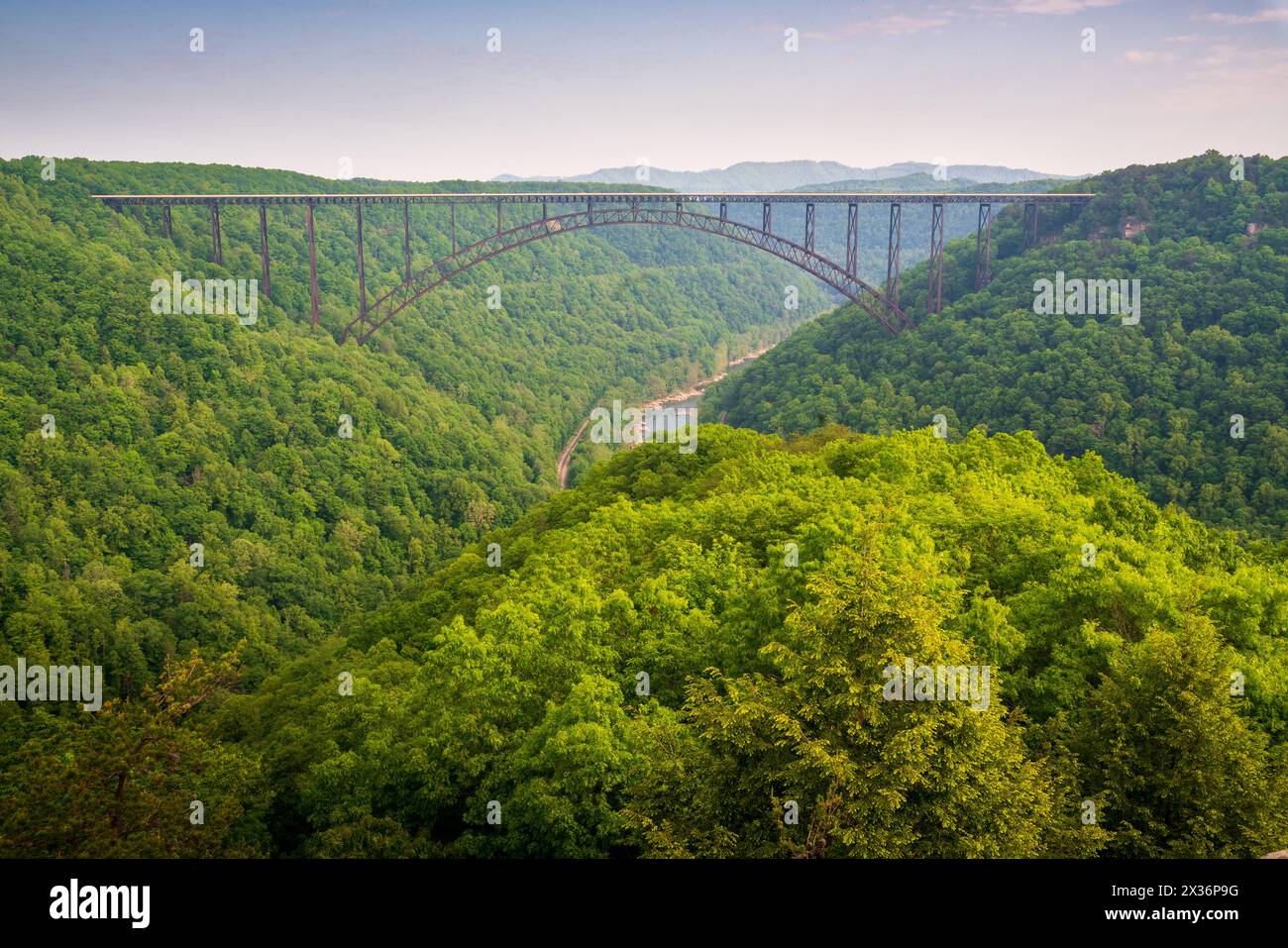 The New River Gorge Bridge, Steel arch bridge 3,030 feet long over the ...